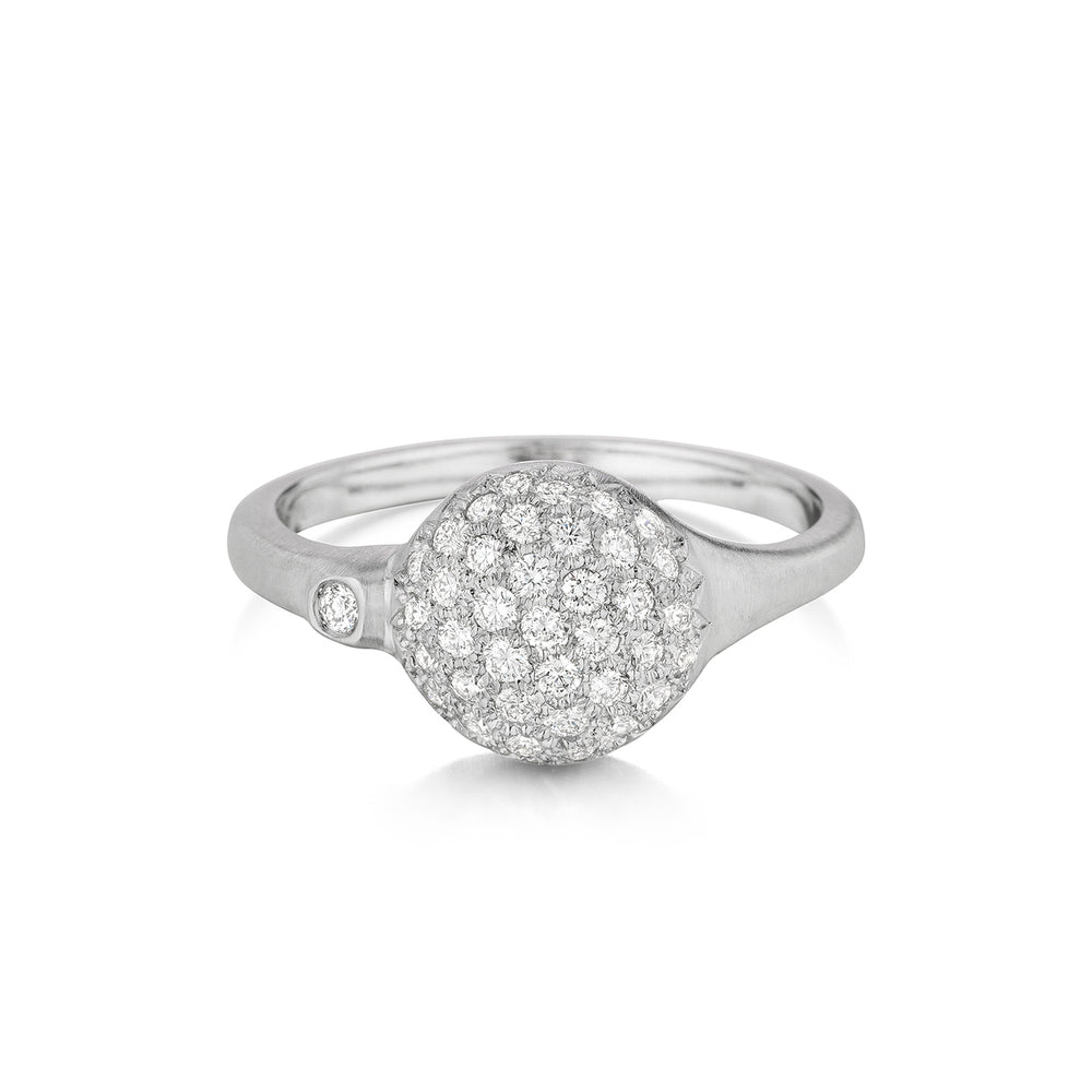 White Gold Diamond Sizzle Stack Ring | Carelle