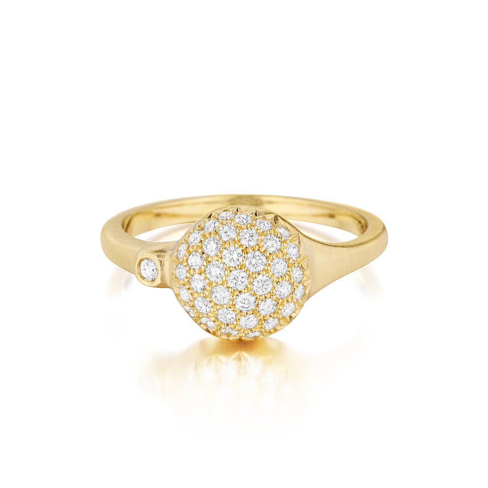 Yellow Gold Diamond Sizzle Stack Ring | Carelle