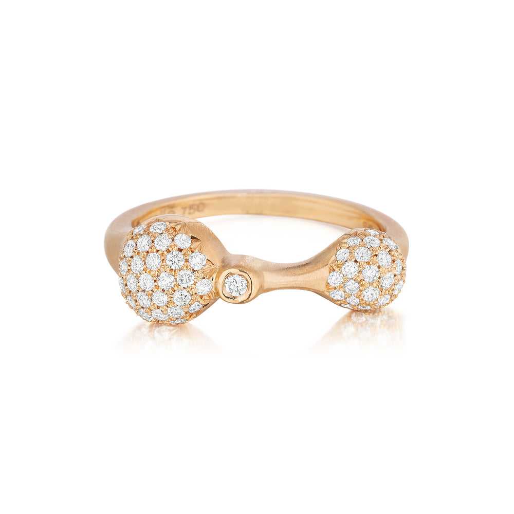 Rose Gold Diamond Sizzle Duo Stack Ring | Carelle