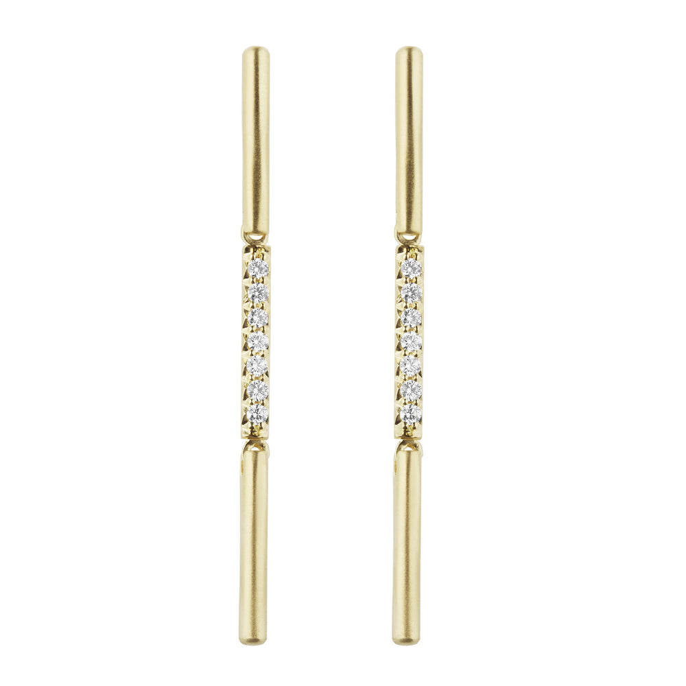Moderne Diamond Stick Earrings | Carelle